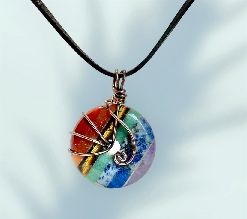 Seven Chakra Pi Stone Pendants – Connie’s Crystals
